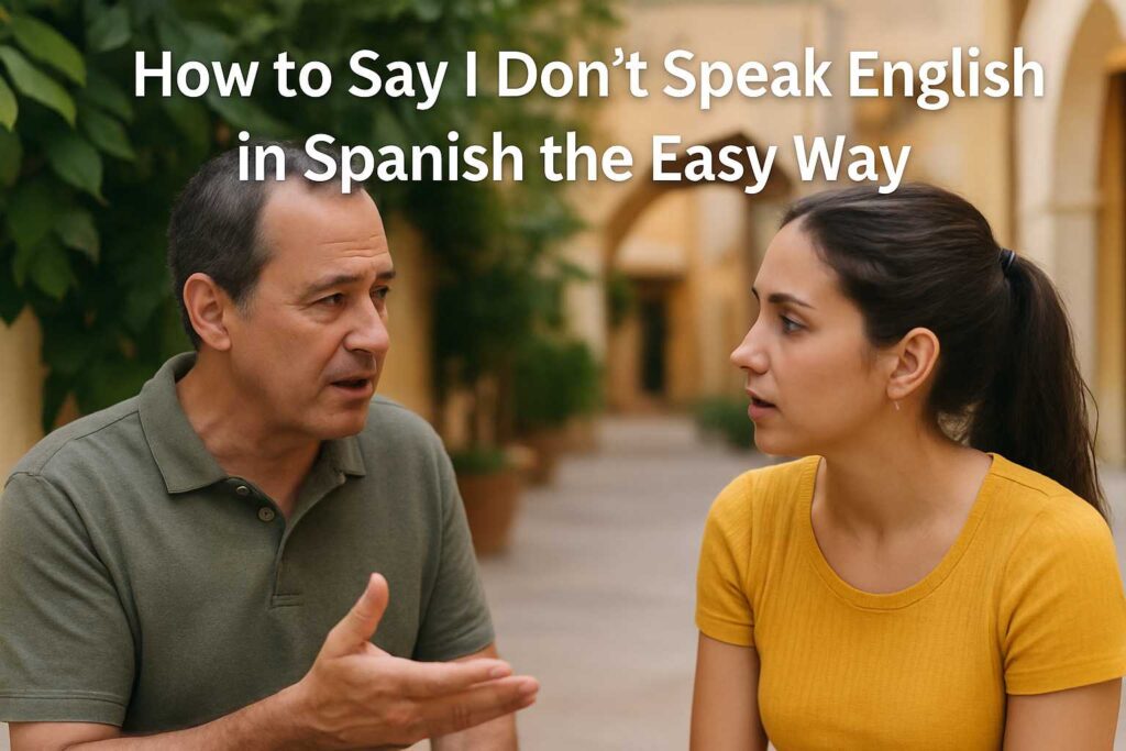 How to Say I Dont Speak English in Spanish the Easy Way