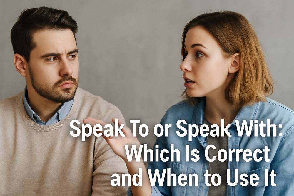 Speak To or Speak With Which Is Correct and When to Use It
